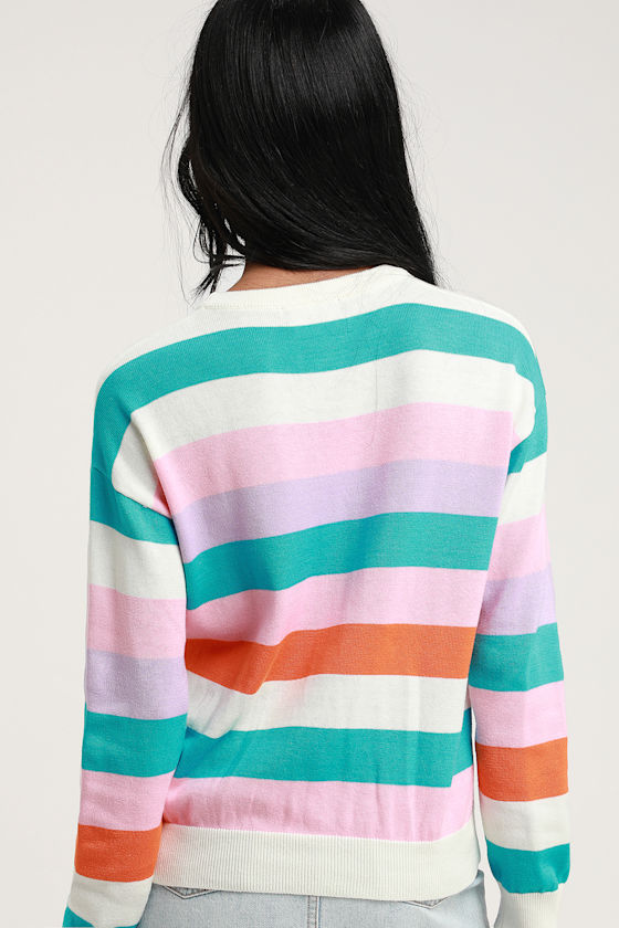 Cute Striped Sweater - Lightweight Sweater - Sweater Top - Lulus