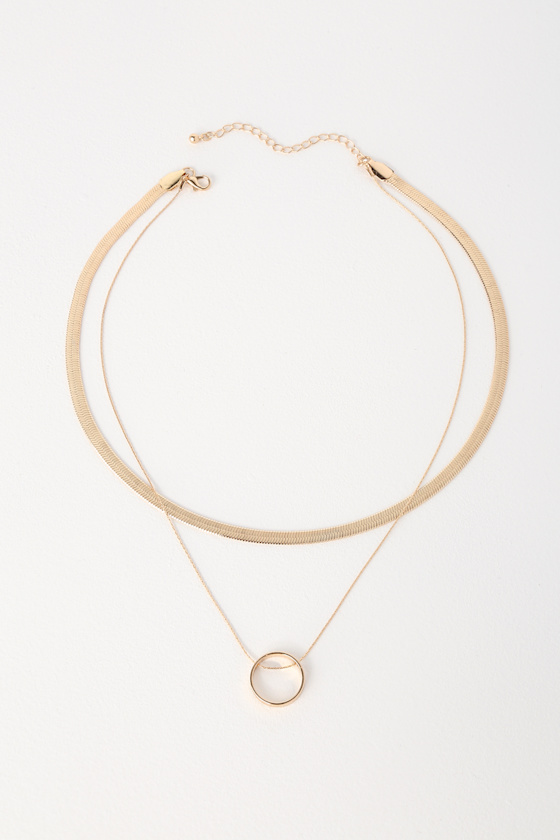 Cute Gold Necklace - Layered Necklace - Snake Chain Necklace - Lulus