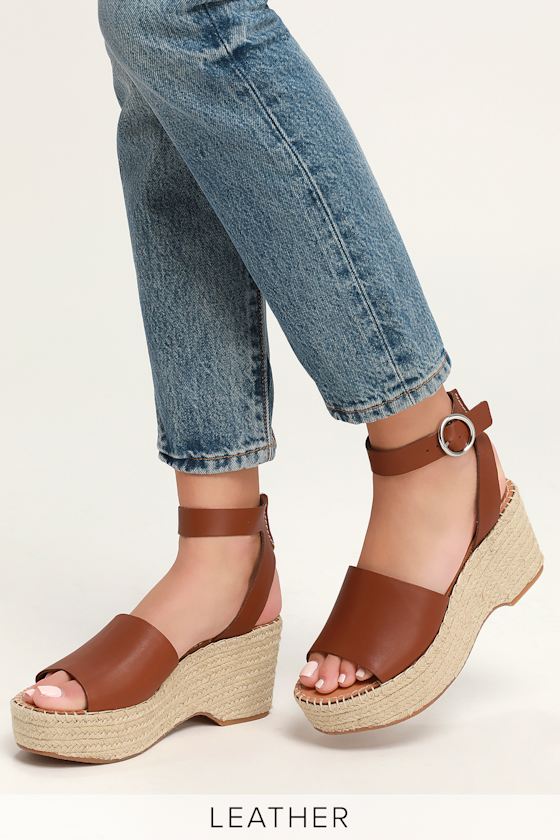 Dolce Vita X Lulus Lesly - Leather Wedges - Espadrille Wedges