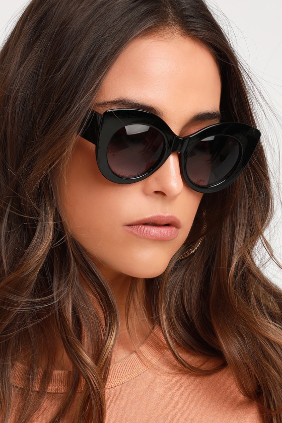 Cute Black Sunglasses Cat Eye Sunglasses Sunnies Lulus