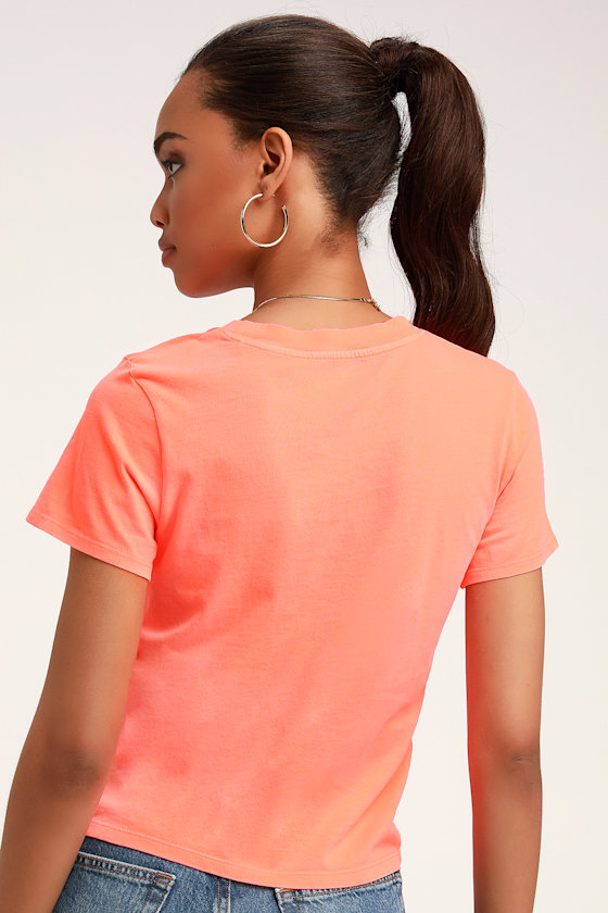 Levi's Graphic Surf Tee - Bright Coral Tee - Graphic Tee Shirt - Lulus