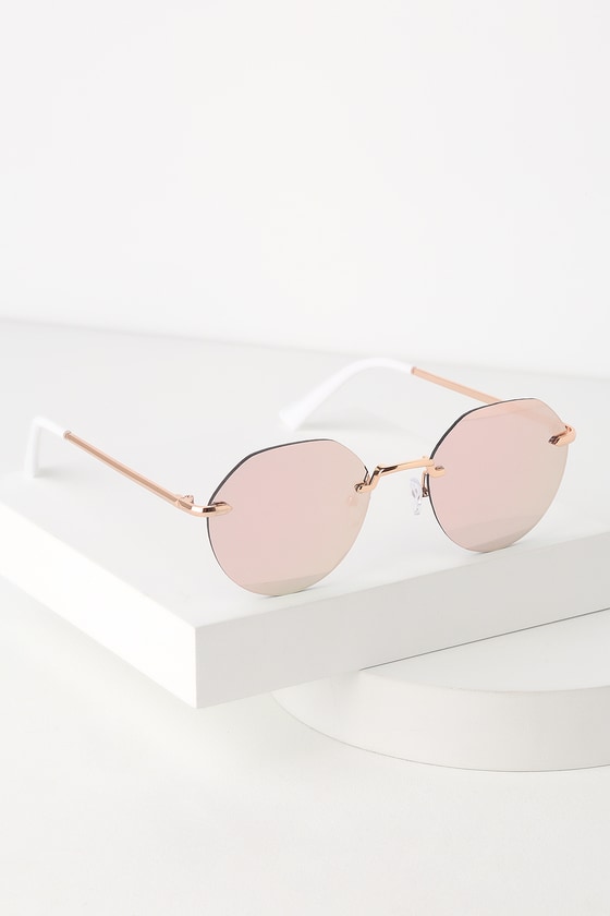 Cute Rose Gold Sunglasses Geometric Sunglasses Sunglasses Lulus