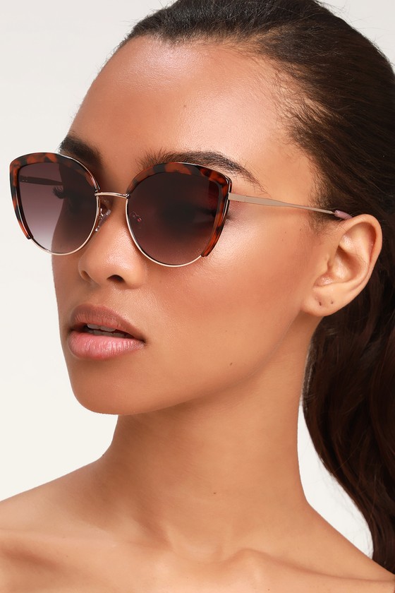 Cute Brown Tortoise Sunglasses Wire Frame Sunglasses Sunnies Lulus
