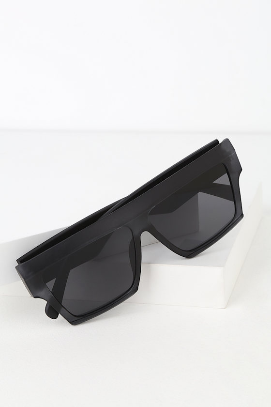 Cute Black Sunglasses - Square Sunglasses - Trendy Sunglasses