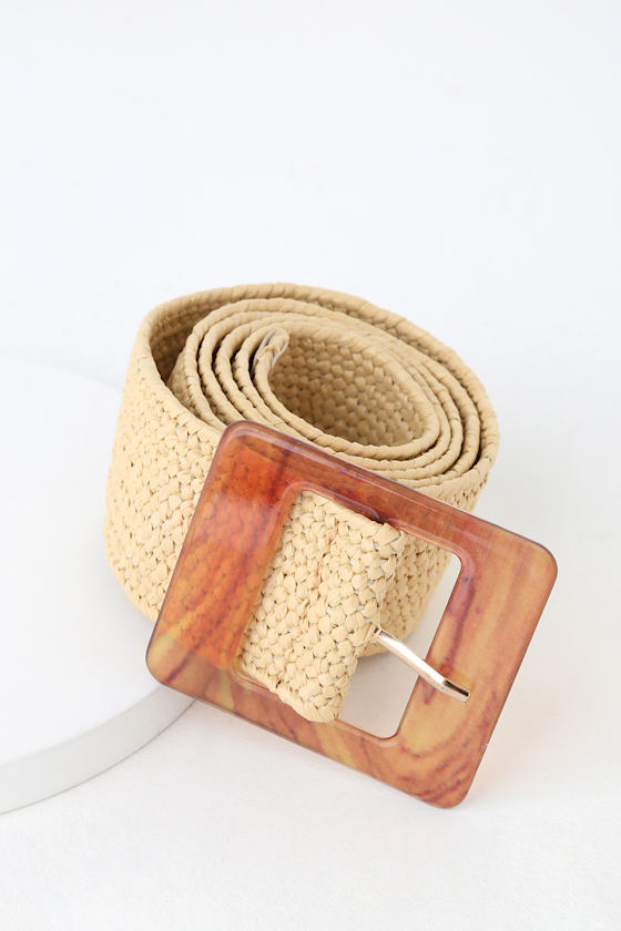 Cute Woven Belt - Beige Woven Belt - Trendy Woven Belt