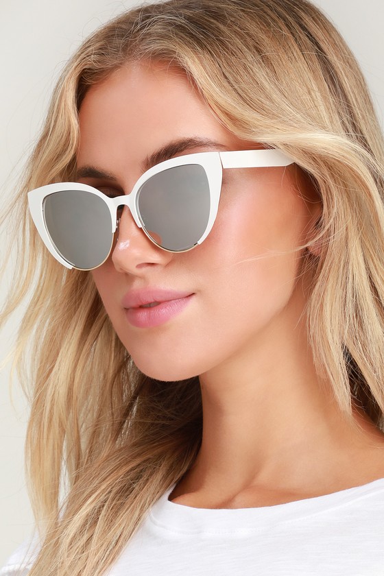 Cute White Sunnies Cat Eye Sunglasses White Cat Eye Sunnies Lulus