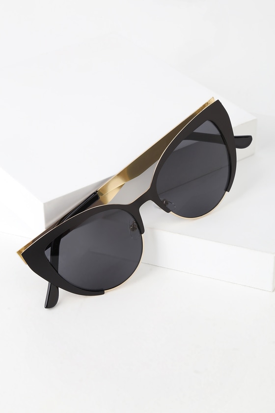 Cute Black Sunnies Cat Eye Sunglasses Black Cat Eye Sunnies Lulus