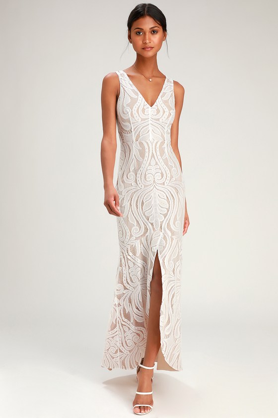 Ryse Cassidy White Lace Maxi Mermaid Maxi Maxi Dress Lulus