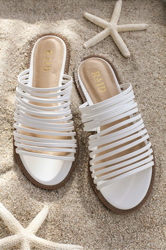 RAID White Sandals - Strappy Sandals - Slide Sandals - Sandals - Lulus RAID White Sandals - Strappy Sandals - Slide Sandals - Sandals - Lulus