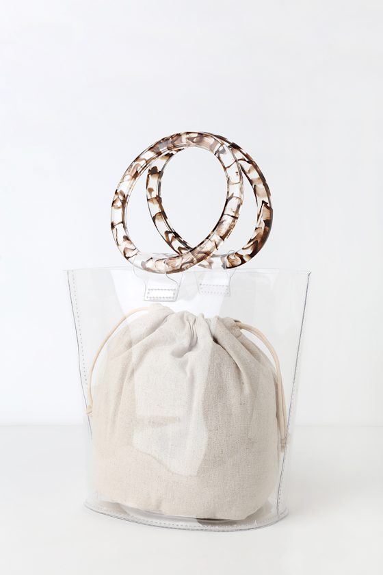 Cute Vinyl Tote - Tortoise Handle Tote - Trendy Vinyl Tote - Lulus