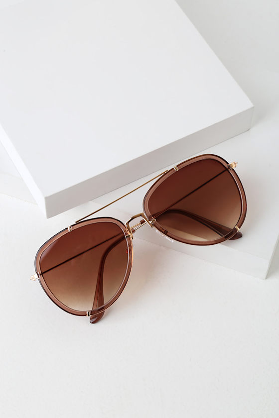 Classic Brown Sunglasses - Aviator Sunglasses - Sunnies - Lulus