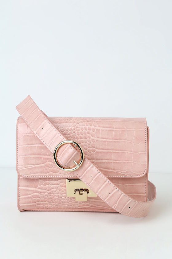 Chic Blush Pink Purse - Crocodile Purse - Vegan Handbag - Lulus