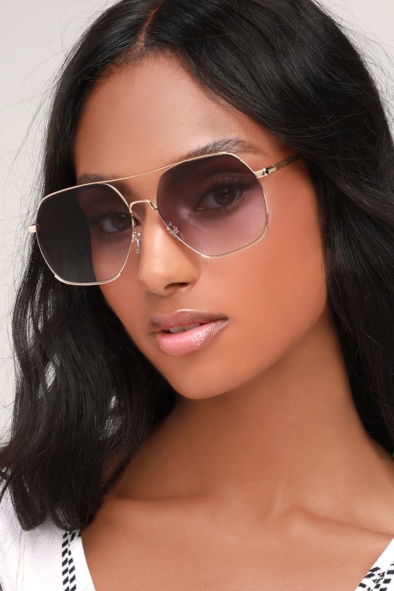 Fun Aviator Sunglasses Aviator Sunnies Gold And Black Sunnies Lulus