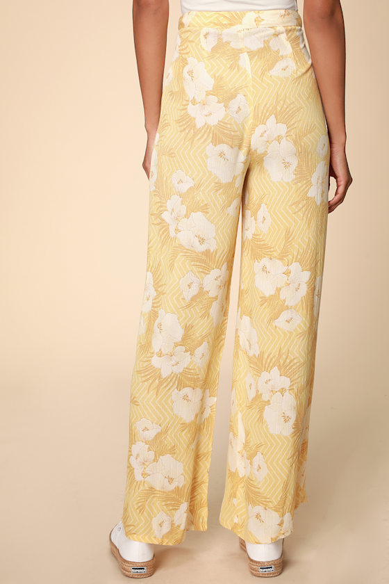 Amuse Society Shady Shack - Floral Print Pants - Wide-Leg Pants - Lulus