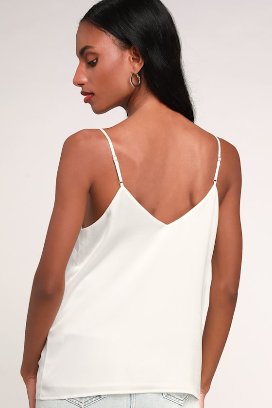 Chic Ivory Cami - Satin Cami Top - Bar Charm Cami Top - Lulus
