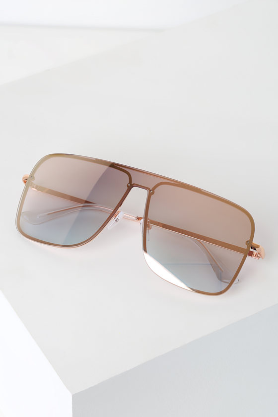 Chic Rose Gold Aviators - Mirrored Aviators - Aviator Sunglasses - Lulus