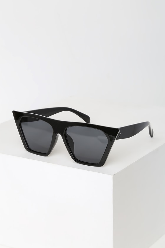 Cute Black Sunnies Shield Sunglasses Black Sunnies Lulus