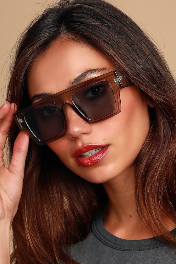 Cool Grey Sunglasses - Clear Grey Sunnies - Shield Sunglasses - Lulus