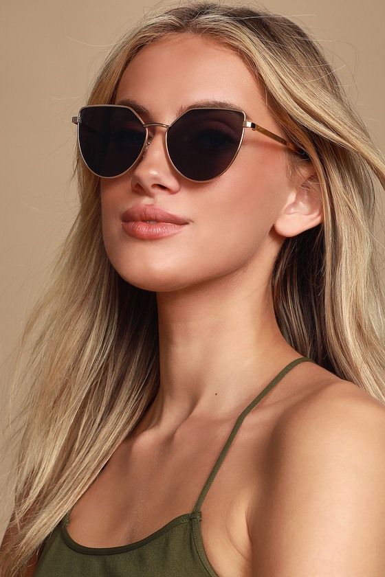 Cute Black Sunnies Wire Frame Sunglasses Gold Sunglasses Lulus