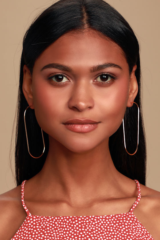 Cute Gold Hoops - Oval Hoops - Oval Hoop Earrings - Lulus