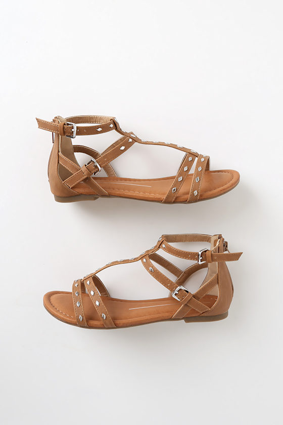 Report Gardner - Tan Sandals - Gladiator Sandals - Flat Sandals - Lulus