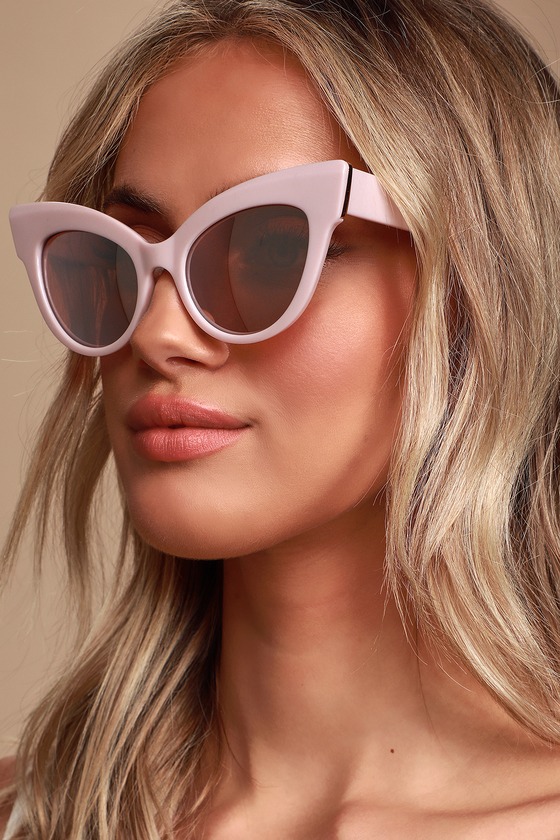 Chic Pink Sunglasses Black Cat Eye Sunglasses Pink Sunnies Lulus