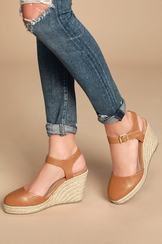 Cute Camel Espadrilles - Epsadrille Wedges - Espadrille Heels - Lulus