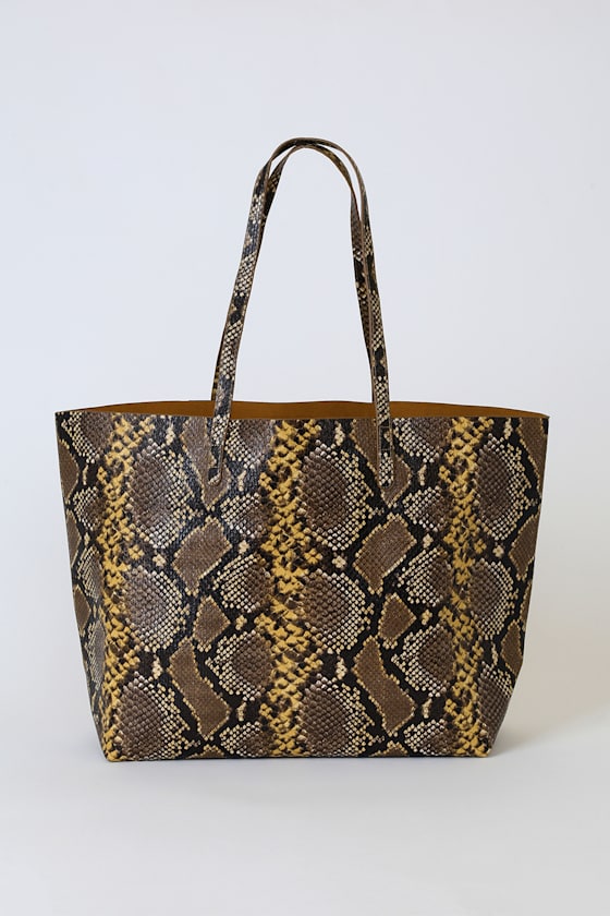 Cute Brown Snake Tote - Snake Print Tote - Tote Bag - Lulus