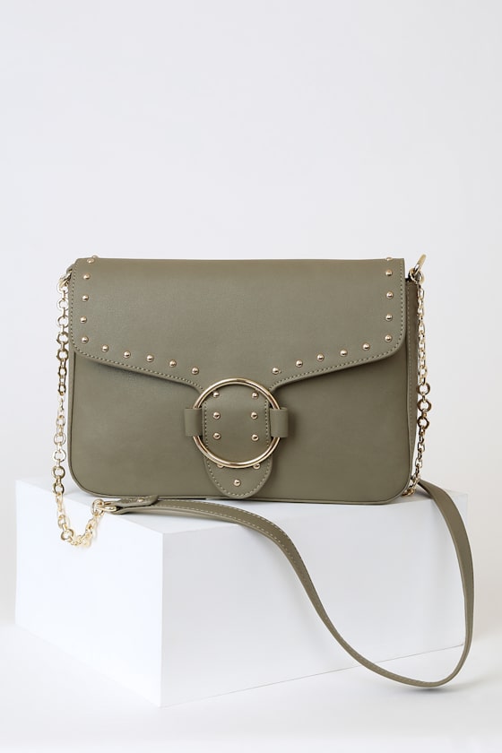 Cute Olive Green Purse - Studded Purse - Vegan Leather Purse - Lulus
