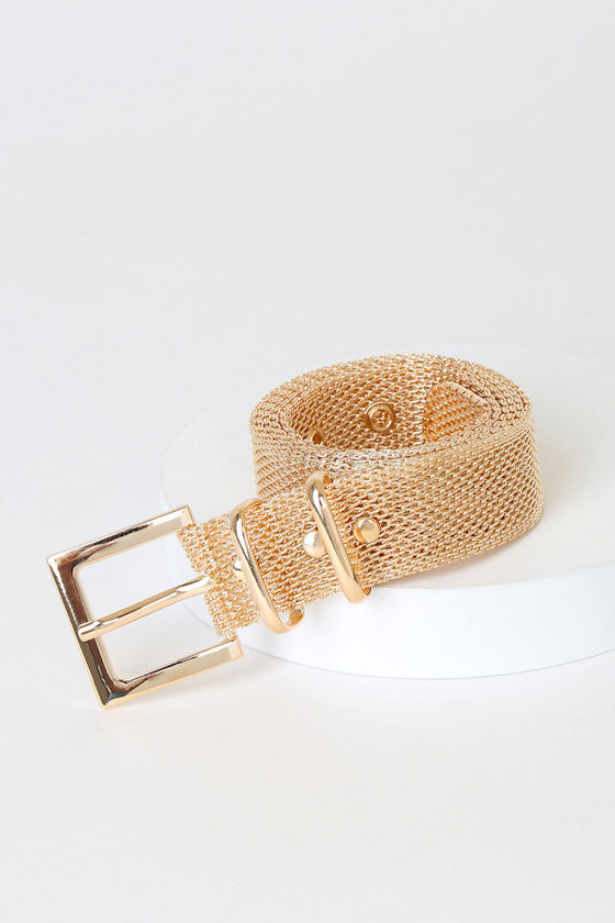 Chic Gold Belt - Mesh Belt - Metal Mesh Belt - Gold Mesh Belt