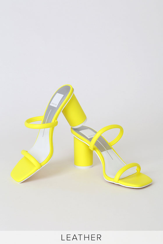 Dolce Vita Noles - Neon Yellow Sandals - High Heel Sandals