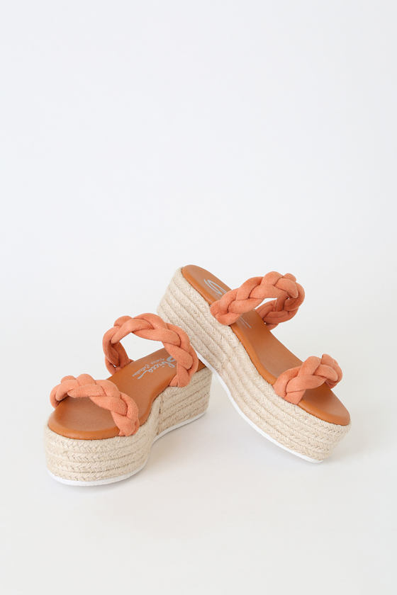 Sbicca Turner - Suede Espadrilles - Rust Orange Sandals - Lulus