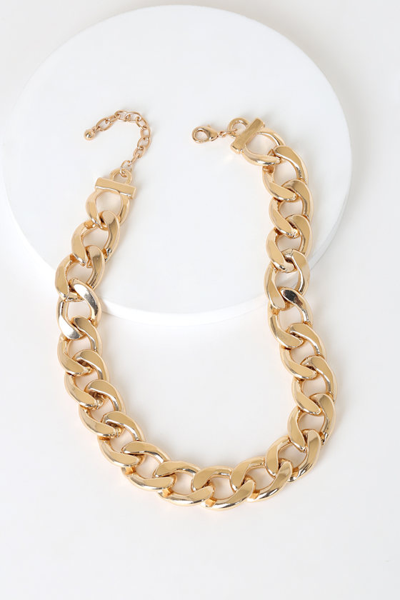 Cool Gold Necklace - Gold Chain Necklace - Oversized Chain - Lulus