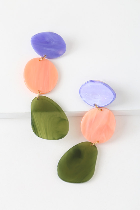 Casa Clara Colorblock Earrings - Statement Earrings - Earrings - Lulus
