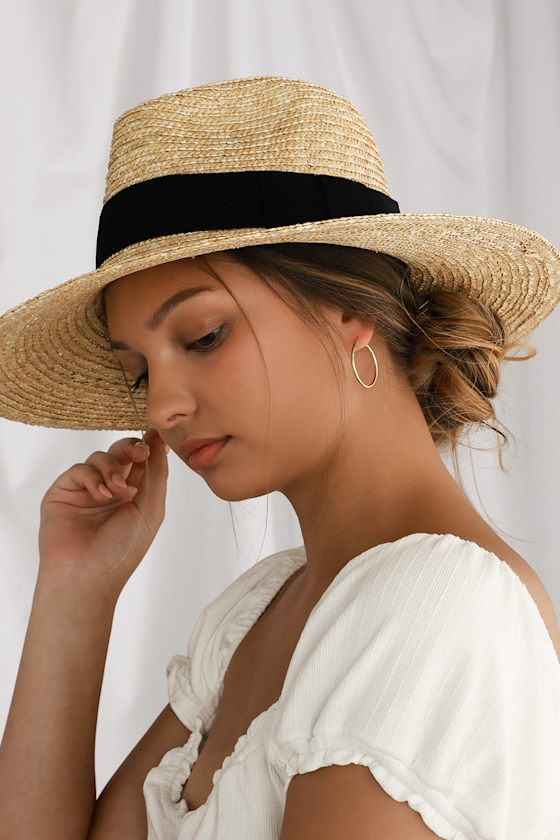 Beige Woven Hat - Fedora - Brimmed Hat - Sun Hat - Woven Fedora - Lulus