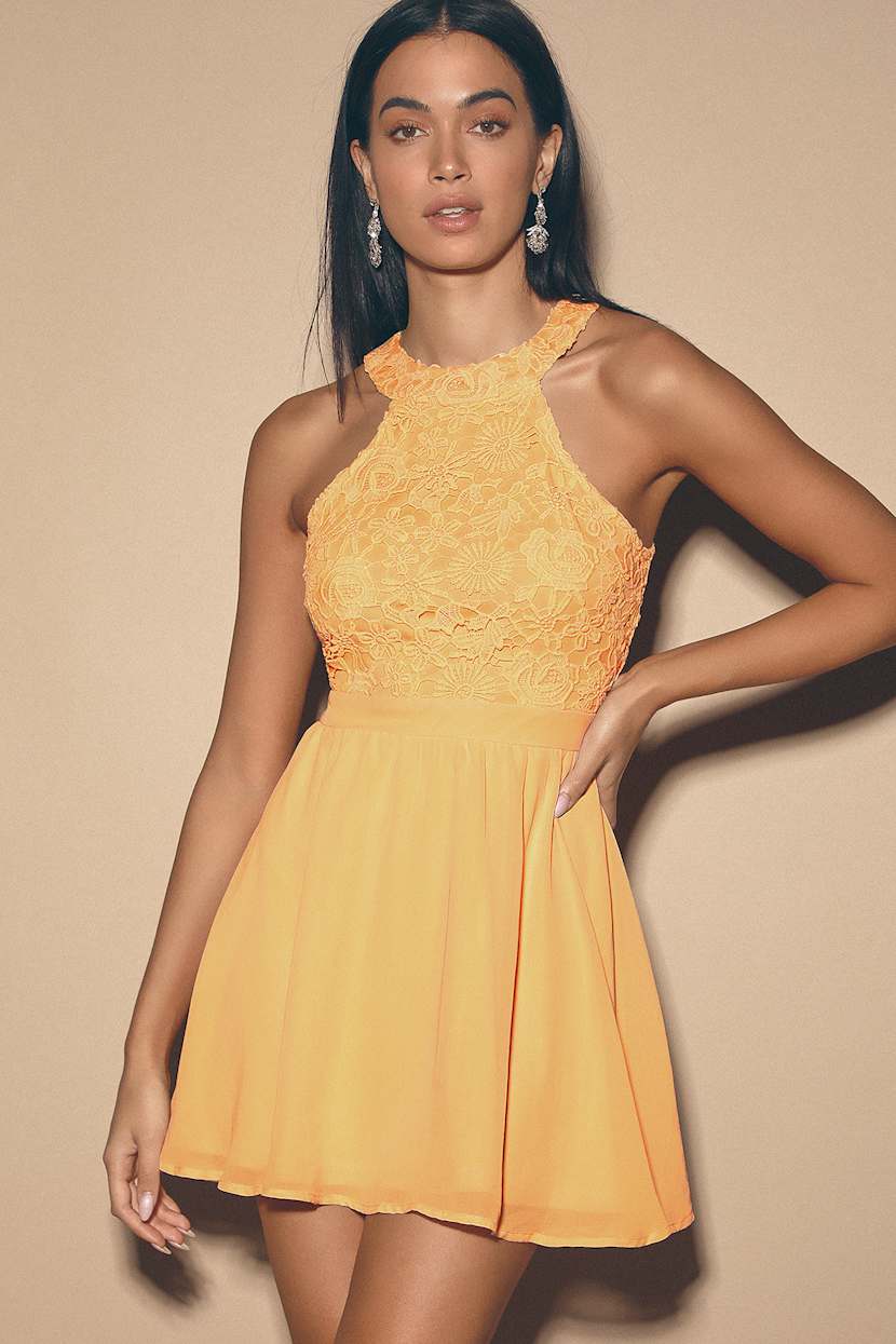 Pastel Yellow Skater Dress
