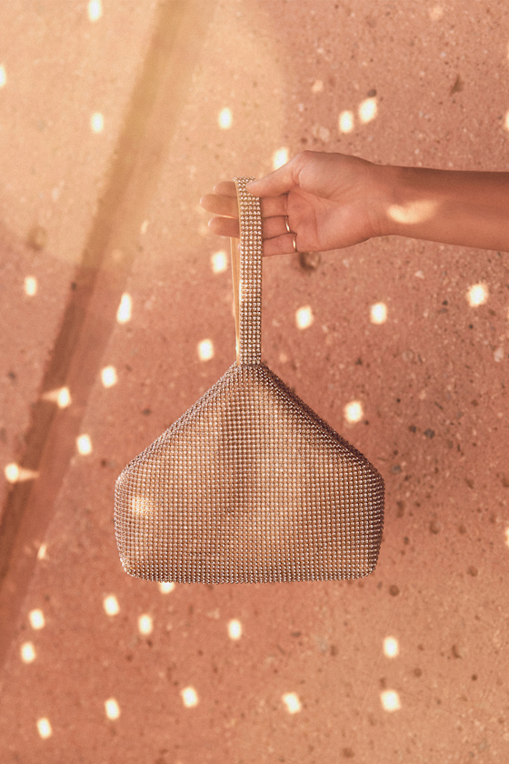 Gold Handbag - Gold Rhinestone Handbag - Rhinestone Mini Purse - Lulus