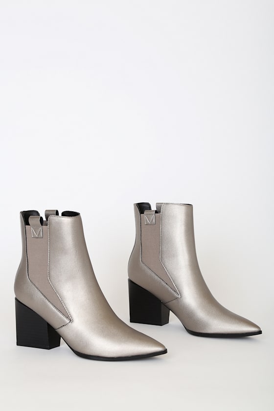 Kendall + Kylie Finigan - Pewter Booties - Ankle Booties - Lulus