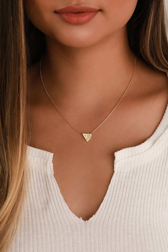 Cute Gold Necklace - Pizza Necklace - Dainty Necklace - Lulus