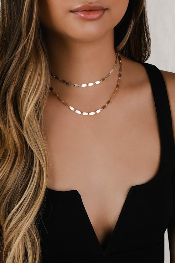 Cute Gold Necklace - Chain Necklace - Layered Necklace - Lulus