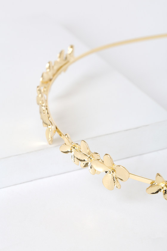Cute Gold Flower Headband - Floral Headband - Metal Headband - Lulus