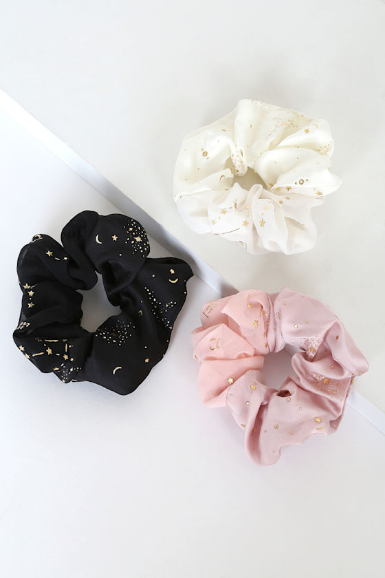 Trendy Scrunchie Set - Multi Scrunchie Pack - Embossed Scrunchies - Lulus