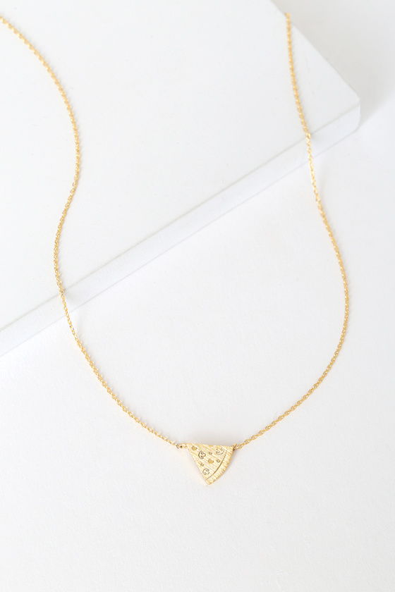 Cute Gold Necklace - Pizza Necklace - Dainty Necklace - Lulus