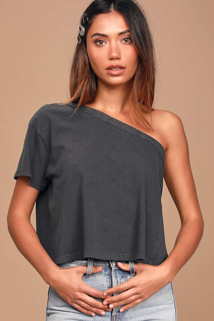 One Shoulder Sleeve Shirt