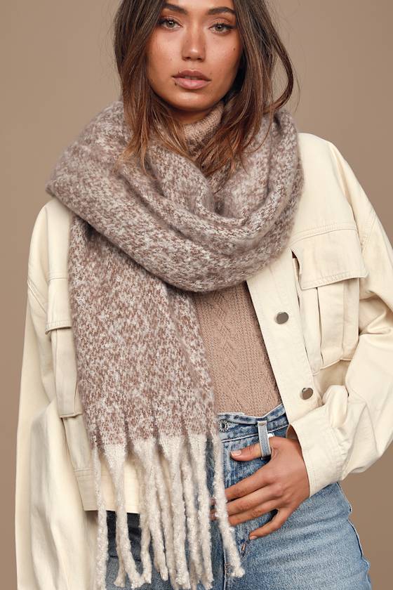 Cute Light Grey Scarf - Oversized Scarf - Knit Scarf - Lulus