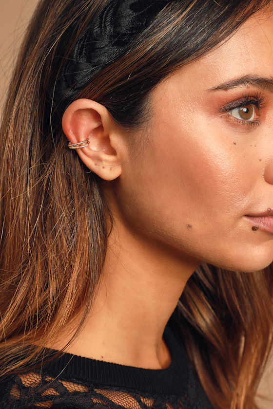 Gold Ear Cuff - Hinged Clip-On Ear Cuff - Clip-On Earring - Lulus