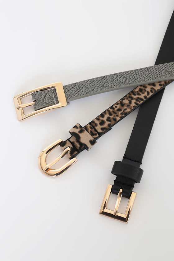 Trendy Belt Set - Multi Color Belt Set - Vegan Leather Belt Set - Lulus