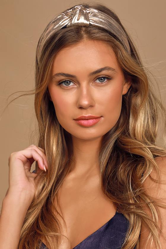 Chic Gold Headband - Metallic Headband - Knotted Headband - Lulus