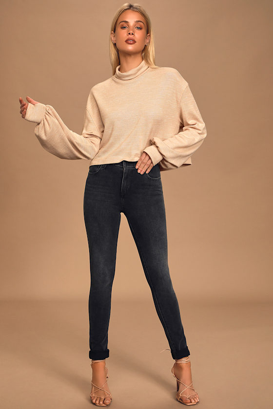 Cute Cropped Turtleneck Top - Cream Cropped Sweater - Crop Top - Lulus