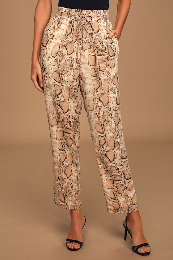 Vacate The Label Tour Pant - Snake Print Pants - Pants - Lulus
